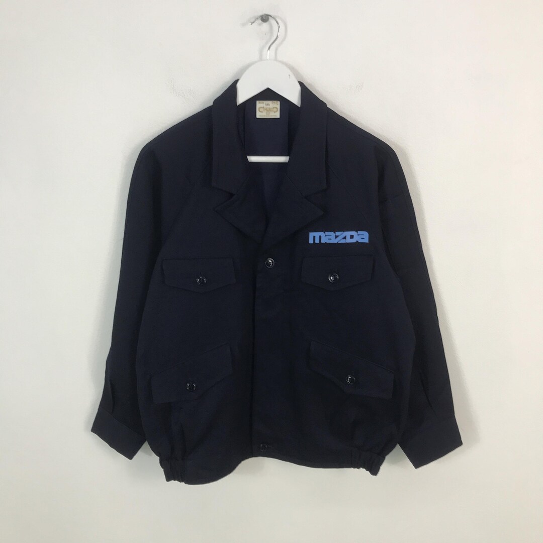 Vintage Mazda Racing Bomber Navy Jacket - Etsy
