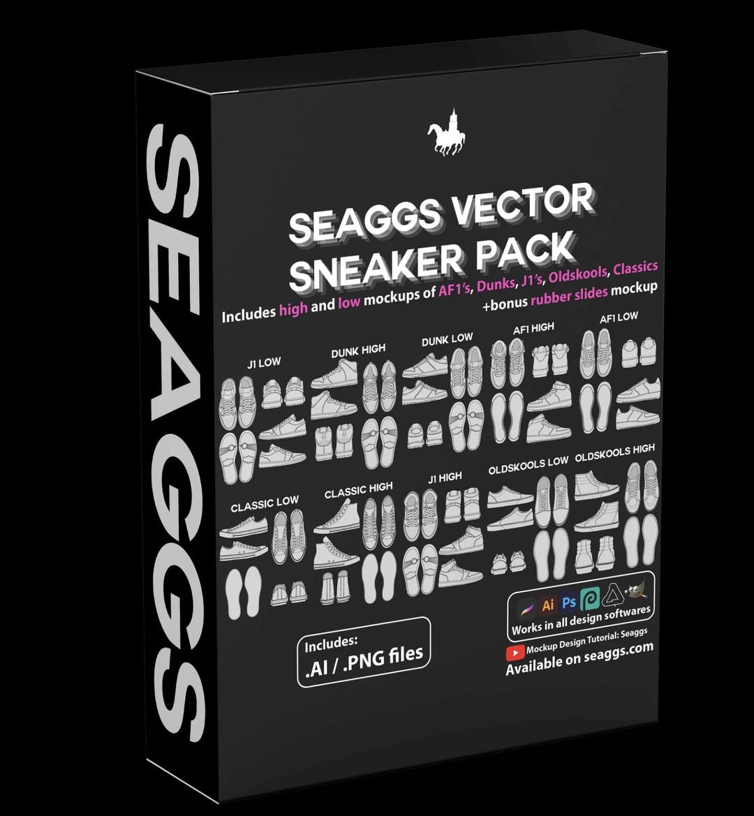 Seaggs Sneaker Vector Pack - Etsy