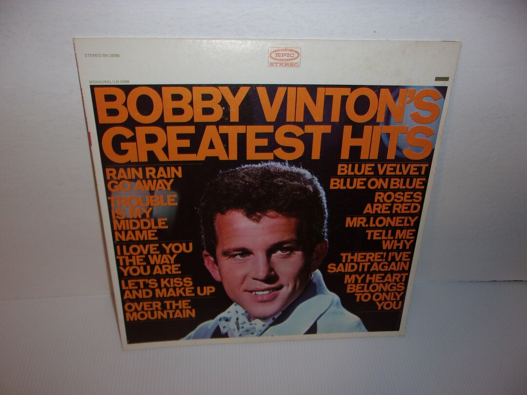 Bobby Vinton's Greatest Hits, Vinyl Record Blue Velvet, Mr. Lonely ...