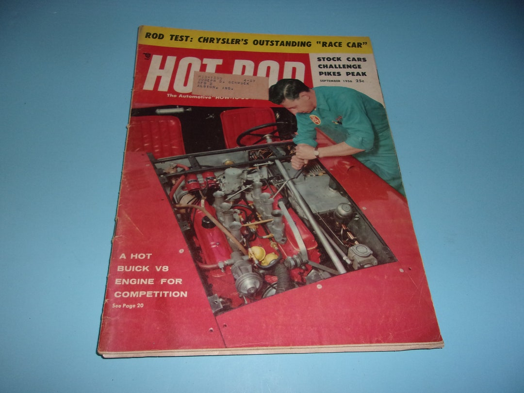 Vintage Hot Rod Magazine September 1956 - Hot Rods, Garage, Junk ...