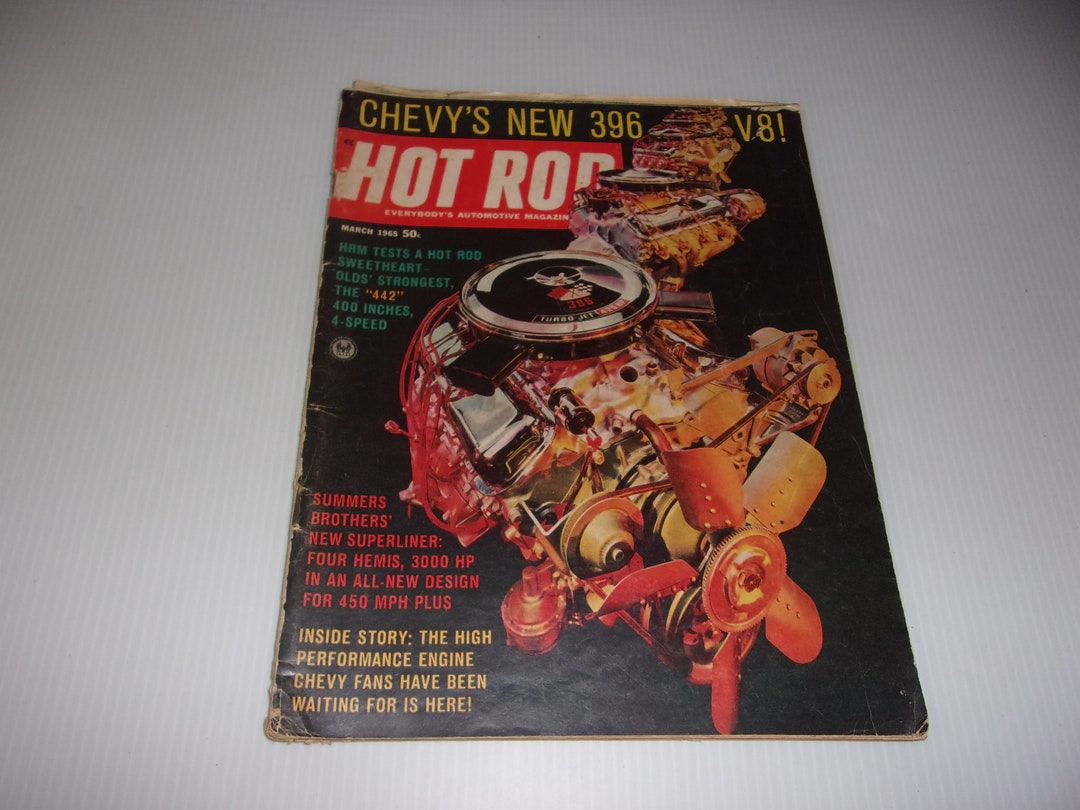 Vintage Hot Rod Magazine March 1965 - Hot Rods, Man Cave Mag, Garage ...