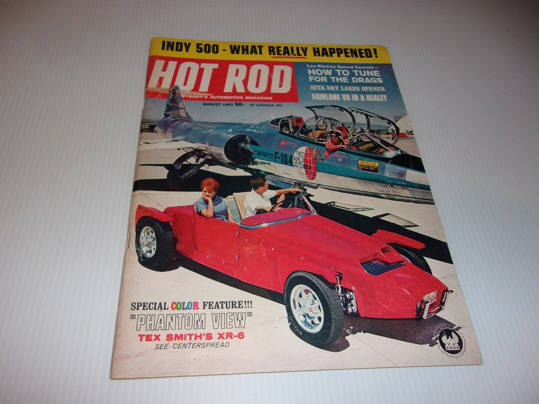 Vintage Hot Rod Magazine August 1963 - Hot Rods, Garage, Paper Ephemera ...