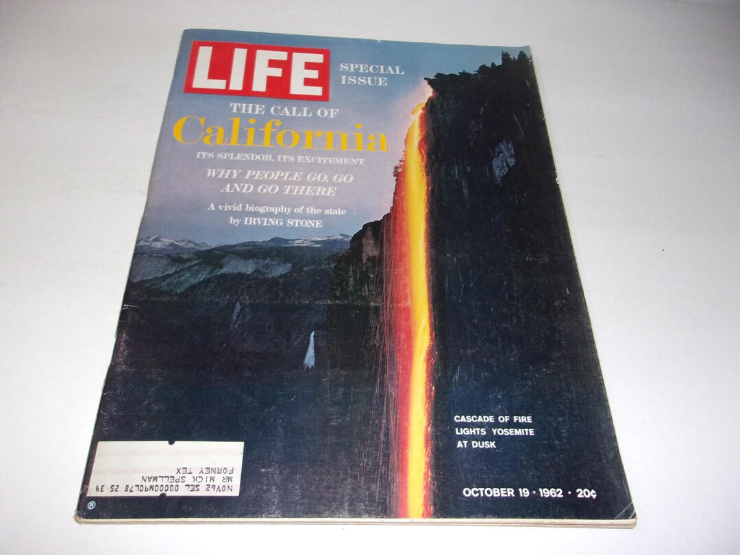 Vintage Life Magazine October 19, 1962, California Cover, Special Issue ...