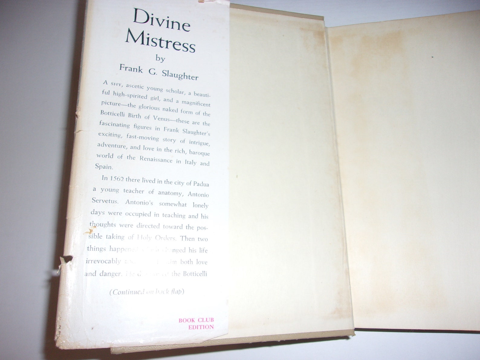 Divine Mistress by Frank Slaughter Vintage 1949 Retro 1940s - Etsy