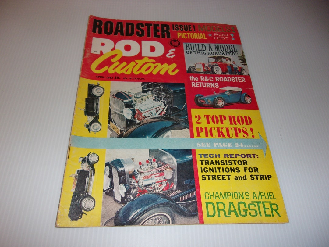 Vintage Rod & Custom Magazine April 1963 - Roadster Issue, Hot Rods ...