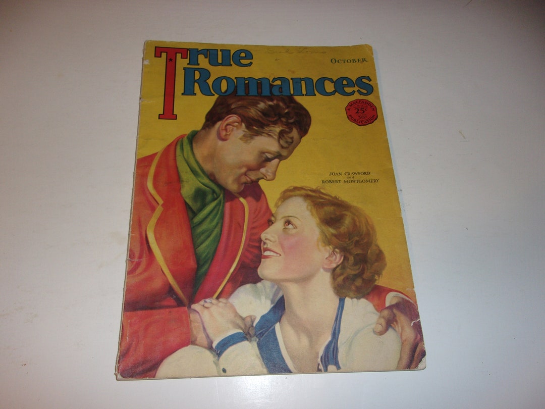 Vintage October 1931 True Romances Magazine Joan Crawford - Etsy