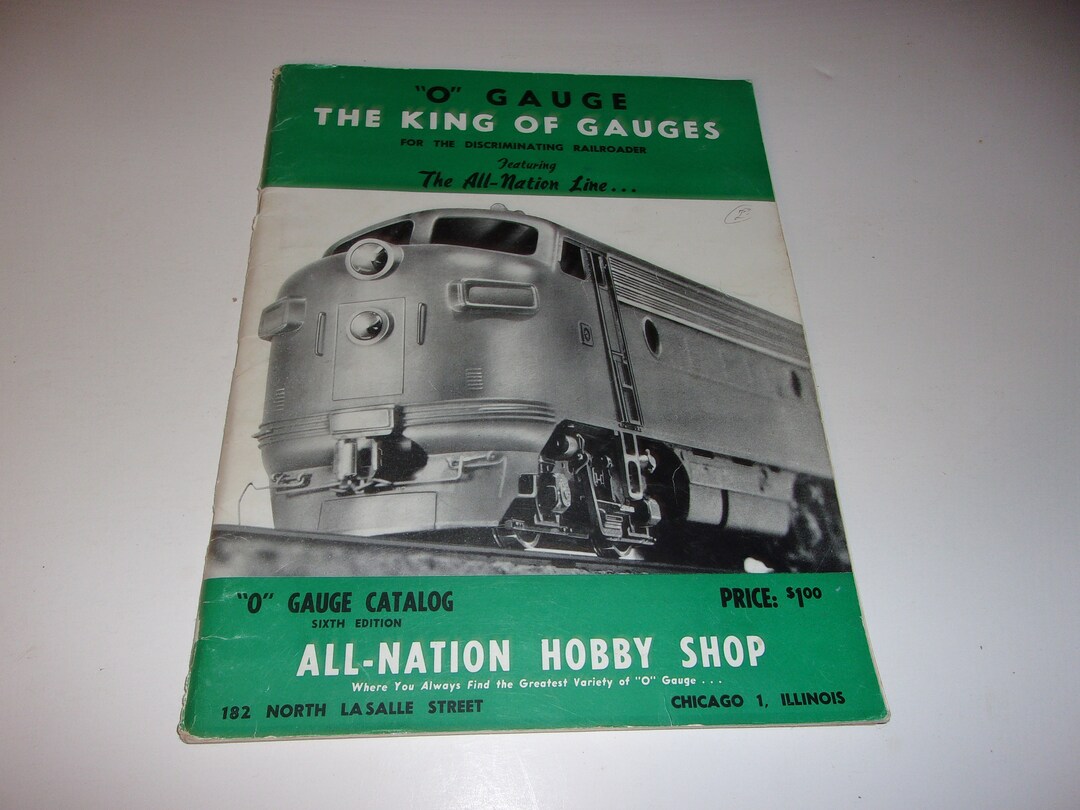 Vintage 1950's Catalog, o Gauge, King of Gauges All-nation Hobby Shop, Dioramas, Hobby ...