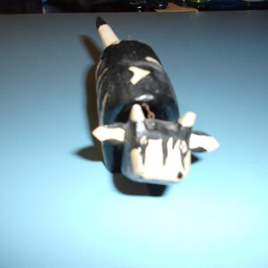 Wooden Bobblehead and Tail Cow - Vintage Decorative, Wild Display, Art ...