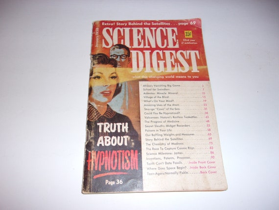 Vintage January 1958 Science Digest Magazine Collectible - Etsy
