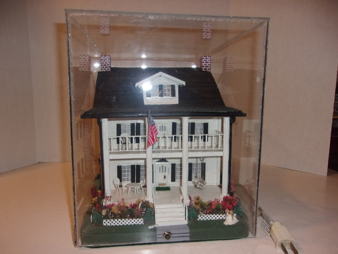 Handmade Small Scale Wooden House 1800's Plantation House, Illuminated ...
