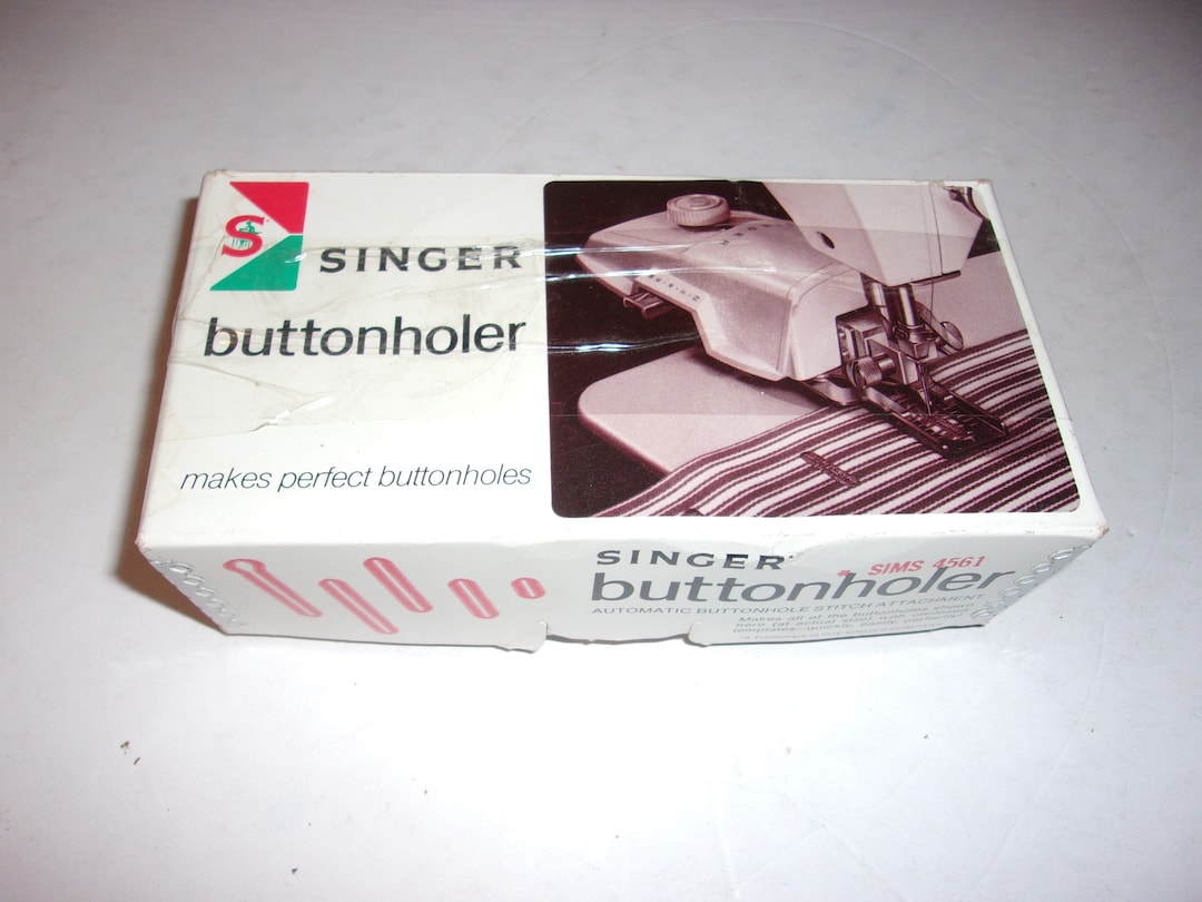 Vintage 1970s Singer Brand Buttonholer With Attachment and 4 Templates ...