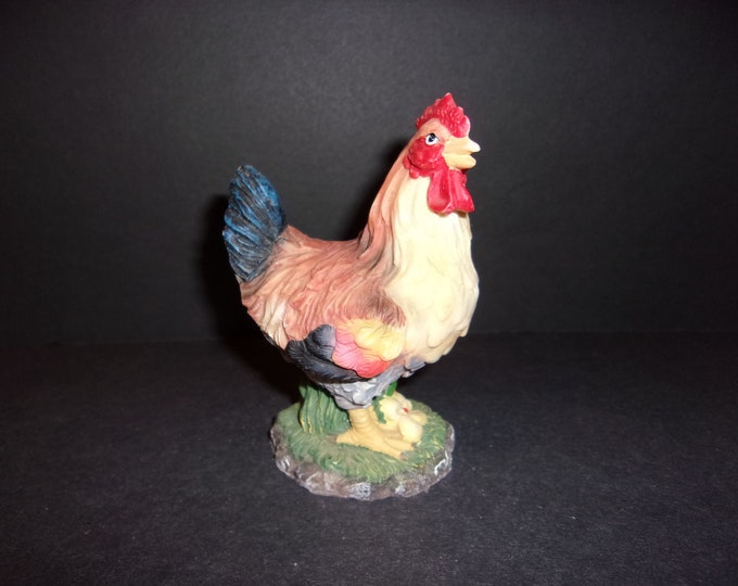 Vintage Rooster Figurine Collectible, Decorative, Display, Small Scale ...