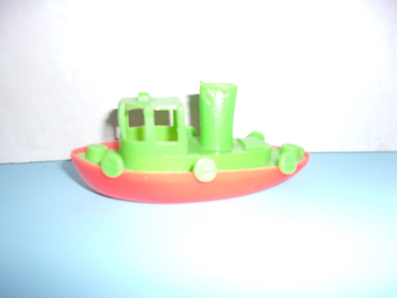 Vintage 1950's-60's Plastic Tugboat Toy Made in USA | Etsy