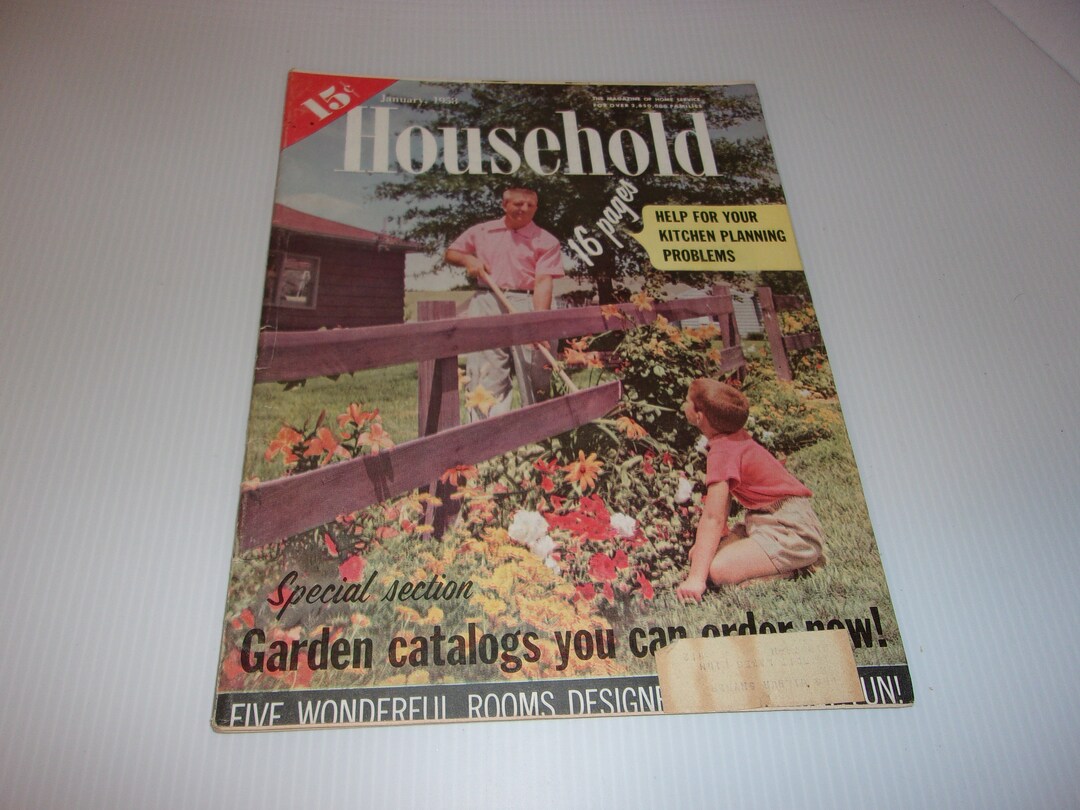 Vintage Household Magazine January 1958 - Home Ideas, Art, Scrapbooking ...