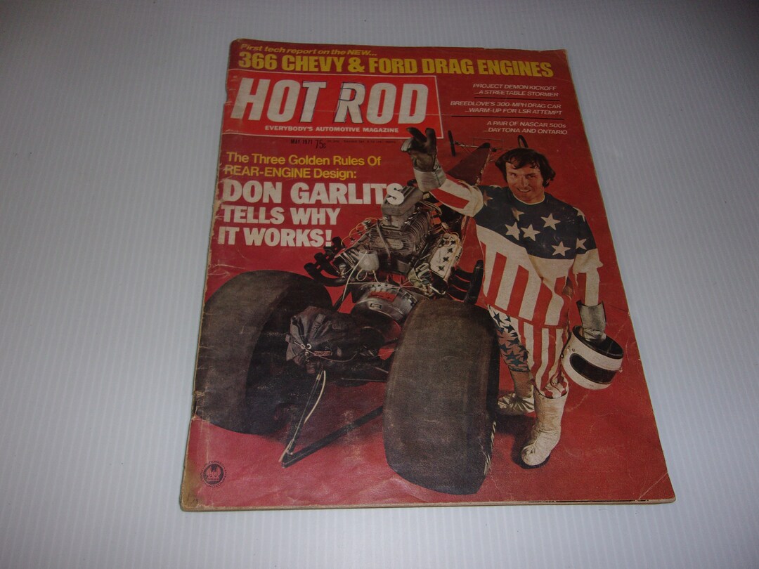 Vintage Hot Rod Magazine May 1971 Don Garlits Cover, Hot Rods, Man Cave ...