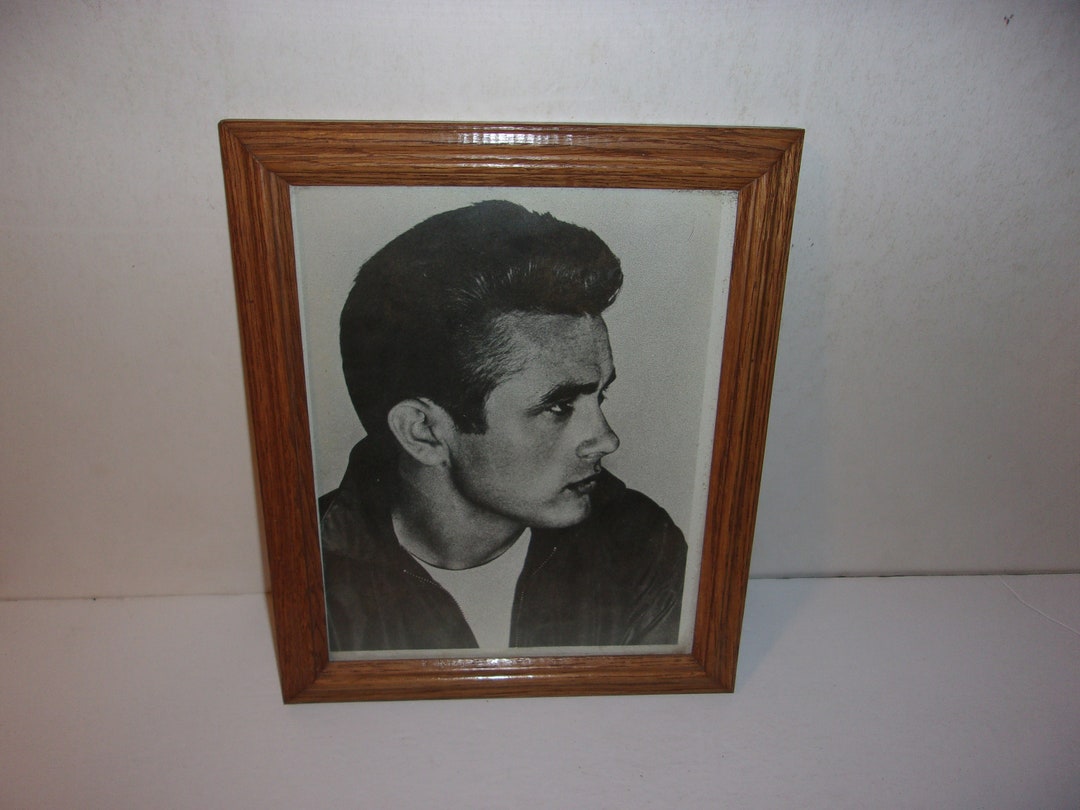 Vintage 1980's James Dean Picture, Wood Framed Print, Rebel Without a ...