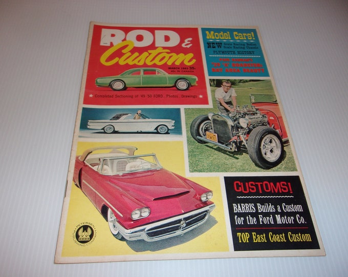 Vintage Rod & Custom Magazine March 1963 Barris Custom Cover Car, Hot Rods, Garage, Paper ...
