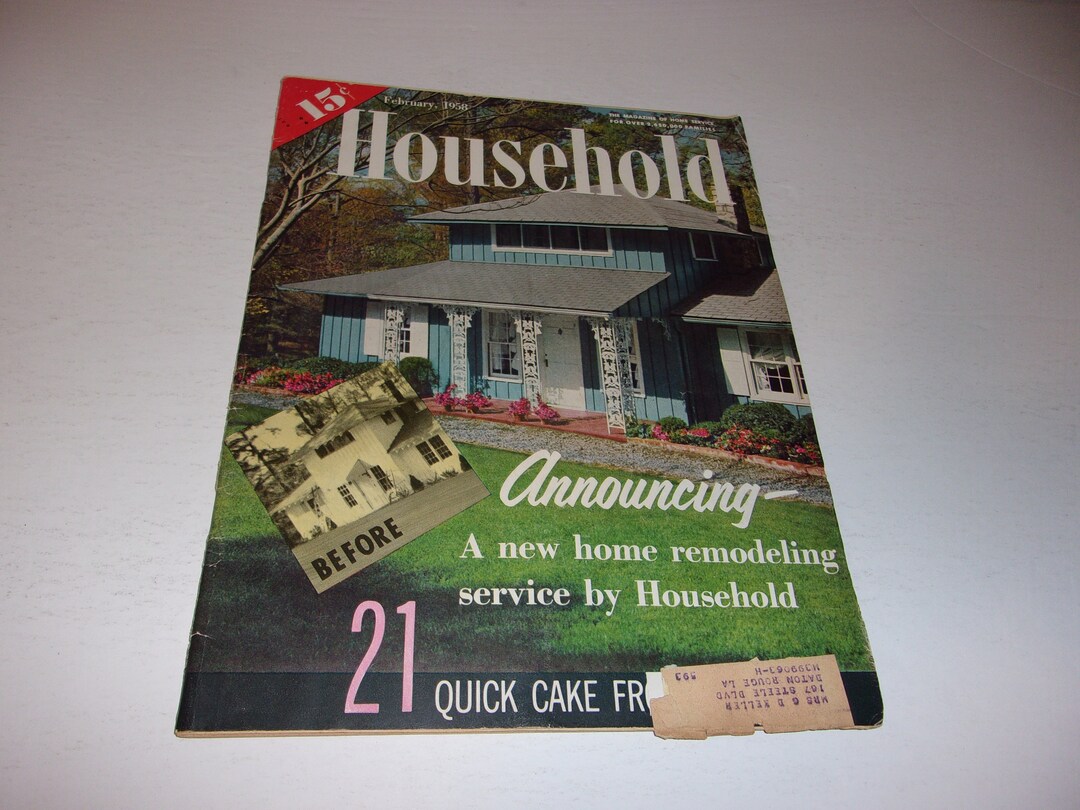 Vintage Household Magazine February 1958 - Fashion, Retro Vintage 1950 ...