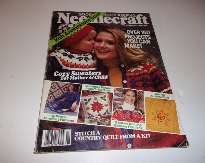 Vintage Needlecraft Magazine Fall and Winter 1979-80 - 10th Anniversary Issue, Sewing, Retro ...
