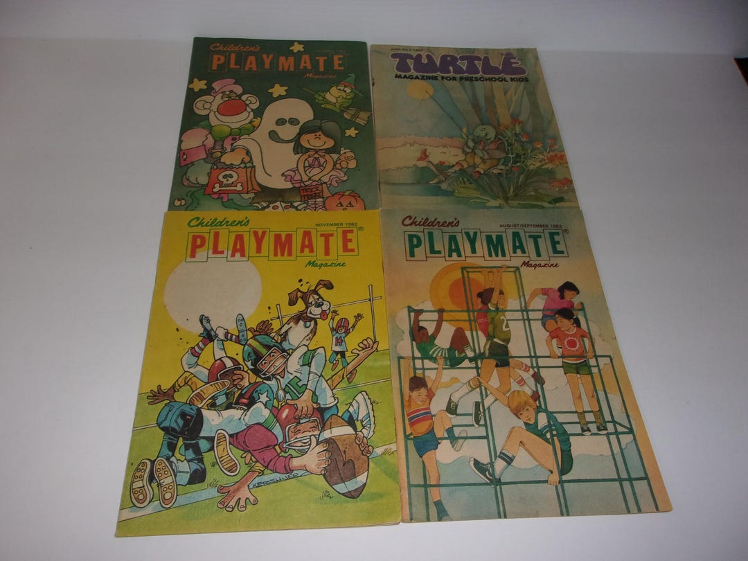 Group of Vintage Children's Playmate & Turtle Magazines From 1982 - for ...