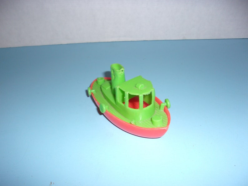 Vintage 1950's-60's Plastic Tugboat Toy Made in USA | Etsy