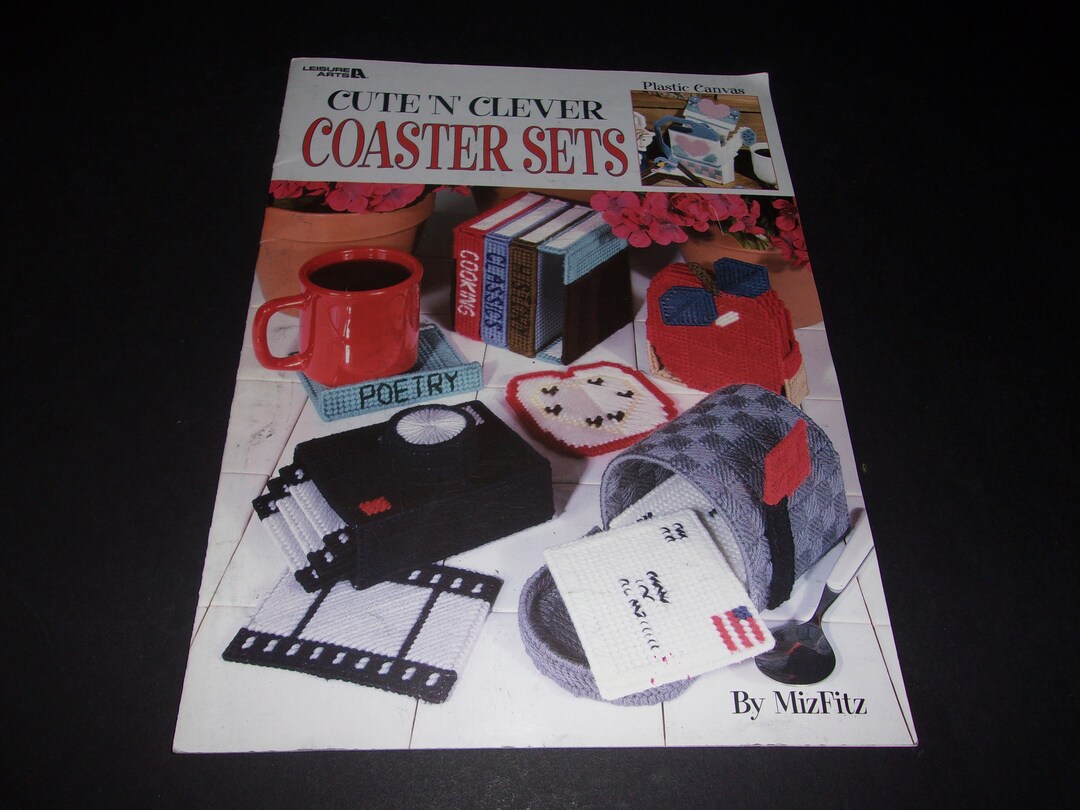 Cute-n-clever Coaster Sets by Miz Fitz # 1863 - Leisure Arts, Plastic ...