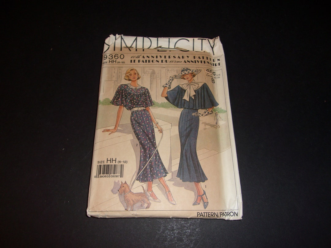Vintage 1988 Simplicity Pattern 9360, 60th Anniversary, Size HH 6, 8 ...