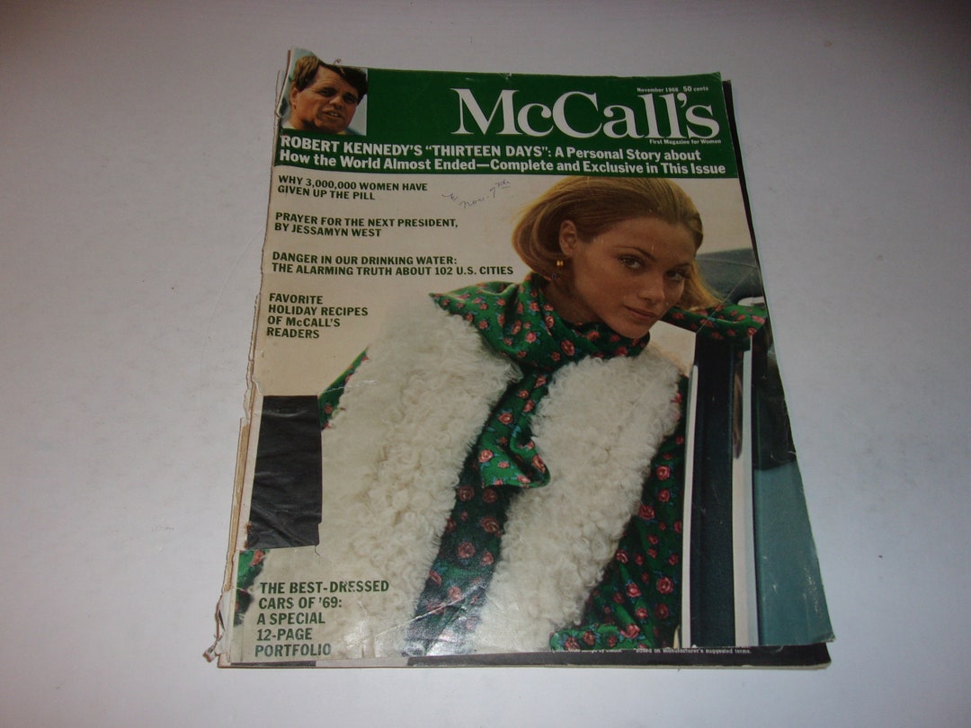 Vintage Mccall's Magazine November 1968, Best Dressed Cars of "69 ...