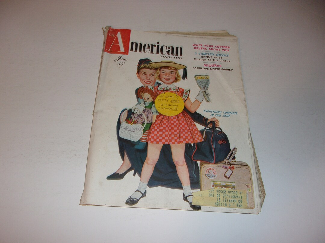 Vintage the American Magazine June 1955 - Travel Cover, Art ...