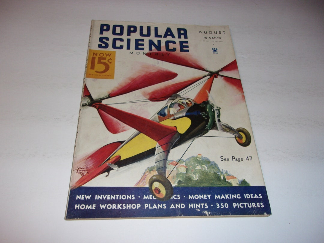 Vintage Popular Science Magazine August 1934 - Experiments, Inventions ...