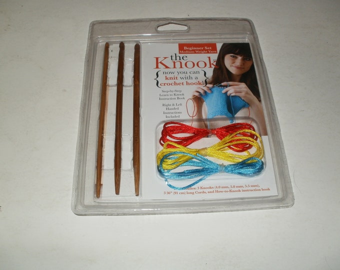 The Knook Beginner Set, Now You Can Knit With a Crochet Hook - Yarn ...