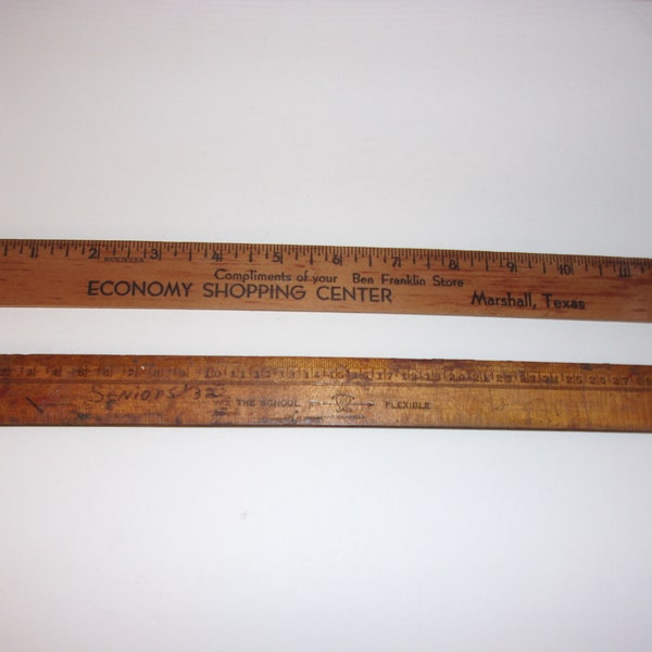 Vintage Wooden Ruler - Etsy