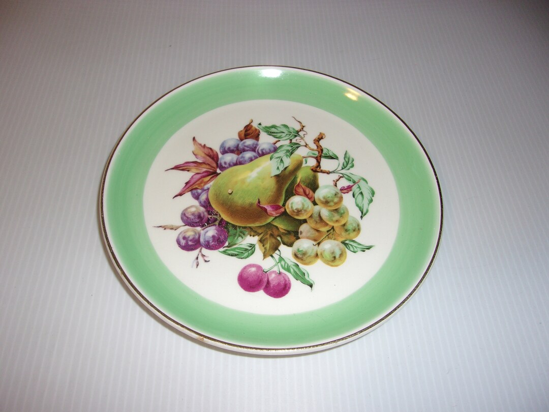 Vintage Small Collector Plate - Fruit Design, Kitchen, Decorative ...