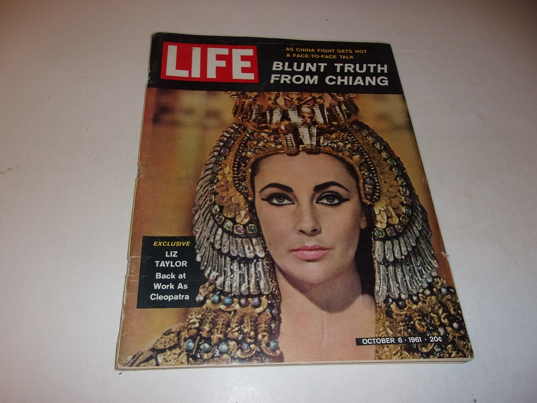 Vintage Life Magazine October 6, 1961, Liz Taylor as Cleopatra Cover ...