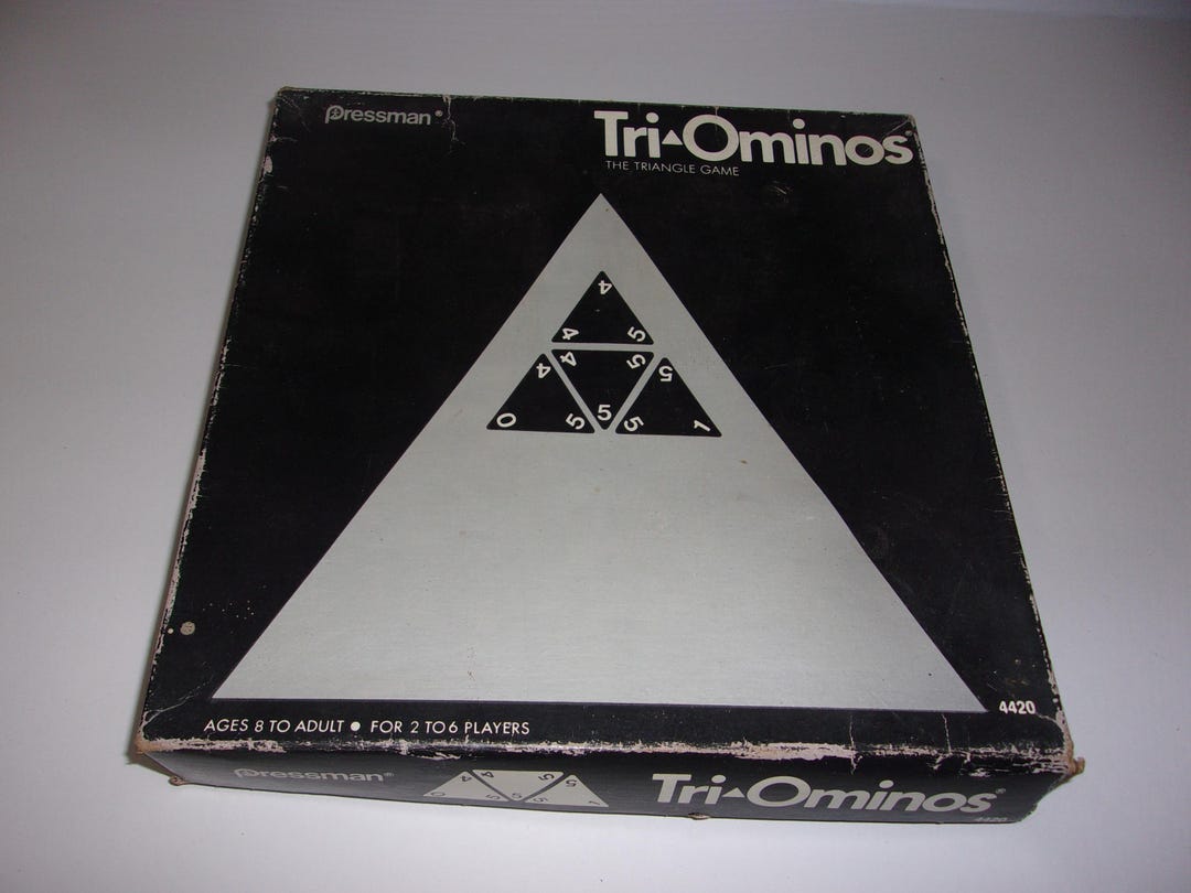 Vintage 1968 Tri-ominos the Triangle Game Collectible, Vintage Game ...