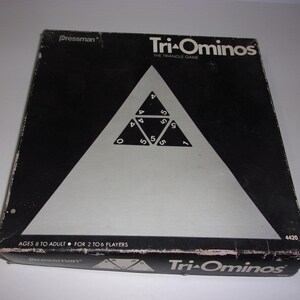 Vintage 1968 Tri-ominos the Triangle Game Collectible, Vintage Game ...