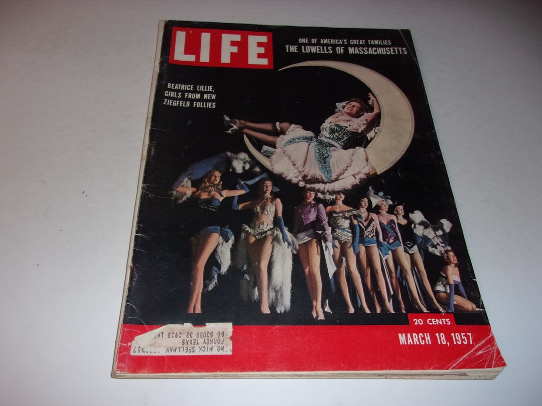 Vintage Life Magazine March 18 1957 - Ziegfeld Follies Cover - Art ...