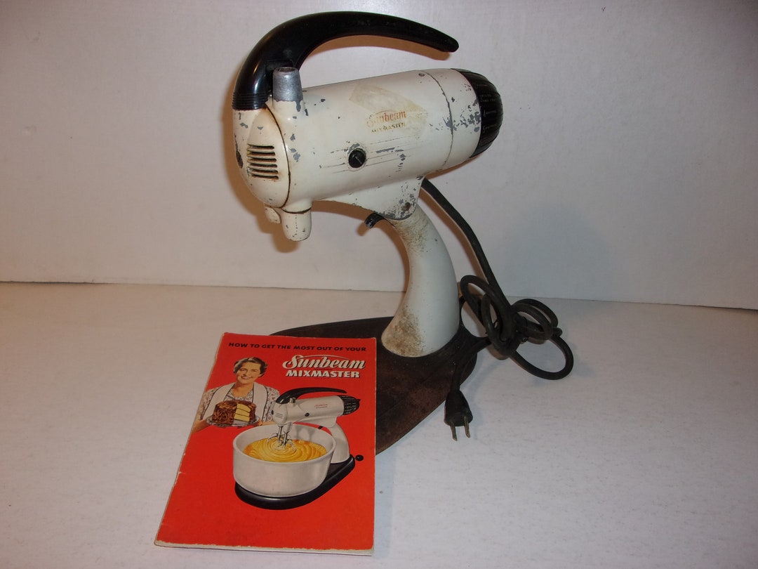 Sunbeam Mixmaster Mixer Model #9 and Instruction Book, Vintage 1950 ...