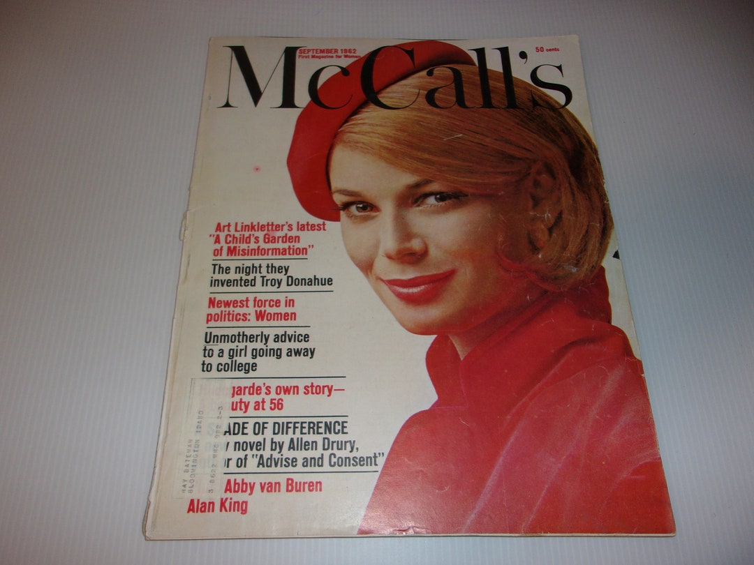 Vintage Mccall's Magazine September 1962 Betsy Mccall Doll, Vintage ...