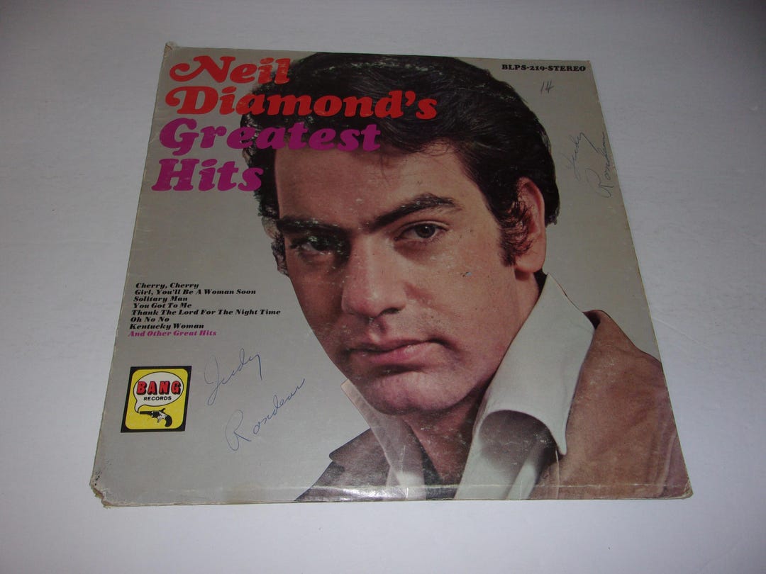 Neil Diamond's Greatest Hits, Vinyl Record Bang Records, Vintage 1968 ...