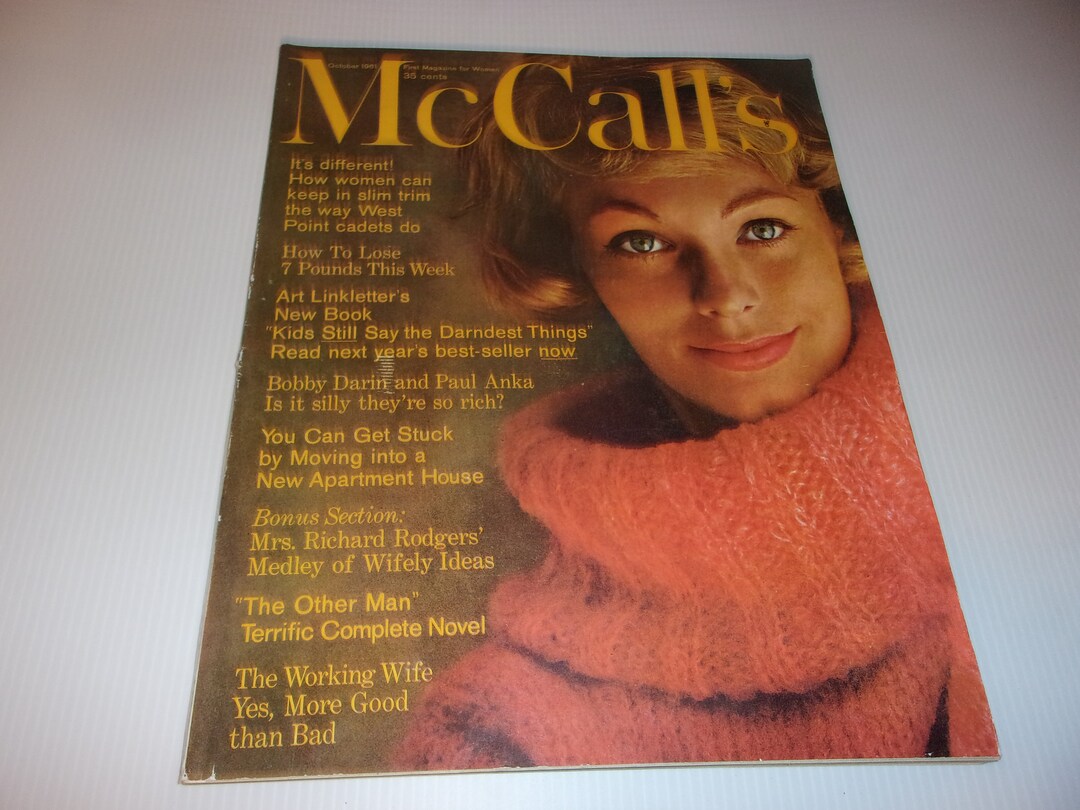Vintage Mccall's Magazine October 1961 - Vintage, 1960s Fashions, Paper ...