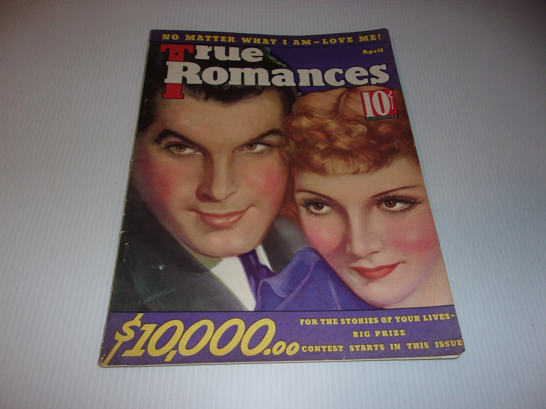 Vintage April 1936 True Romances Magazine, Retro 1930's Romance ...