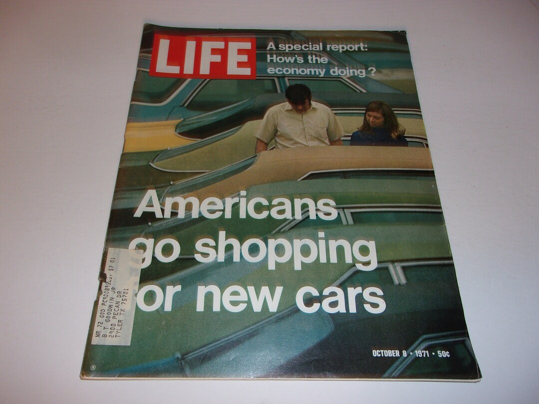 Vintage Life Magazine October 8, 1971, Americans Go Shopping for New ...