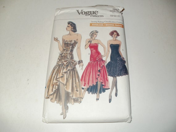 Vintage 1989 Vogue Pattern Uncut Sewing Pattern 7644 … - Gem