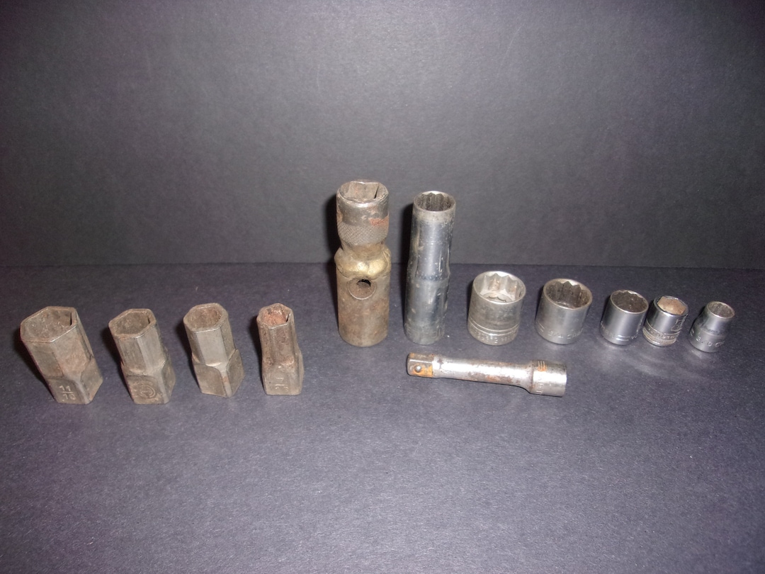 Group of Vintage Indestro, Craftsman, SK Brand Sockets, Hex and Square ...
