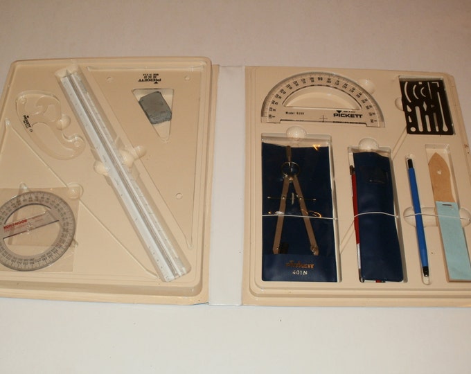 Pickett SK2 Drafting Kit Complete-drawing-drafting-shapes-art - Etsy