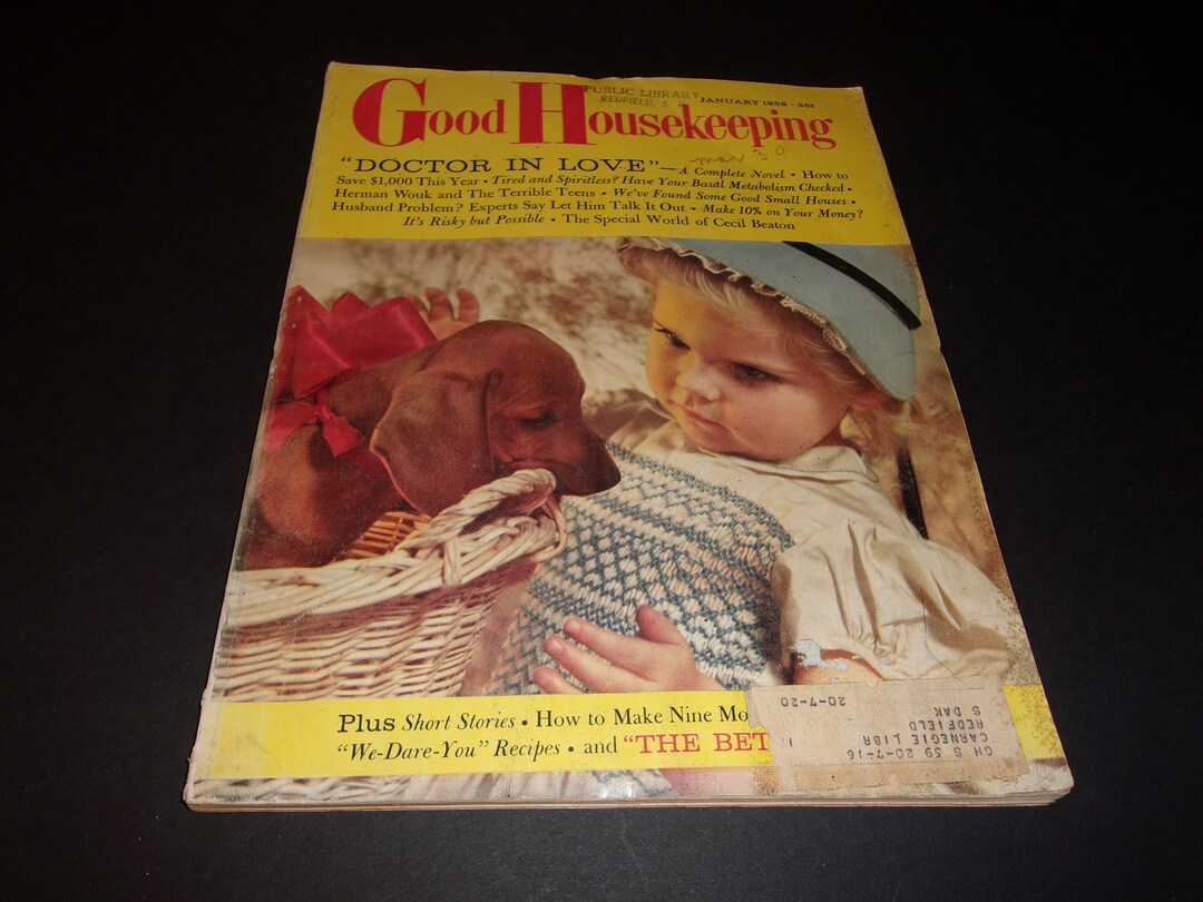 Vintage Good Housekeeping Magazine January 1958 - Art, Scrapbooking ...
