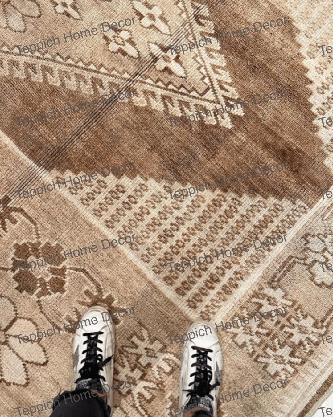 Tha Dark Terracotta Brown and Baige Oushak Rug 9x12 10x14 Hand Made ...