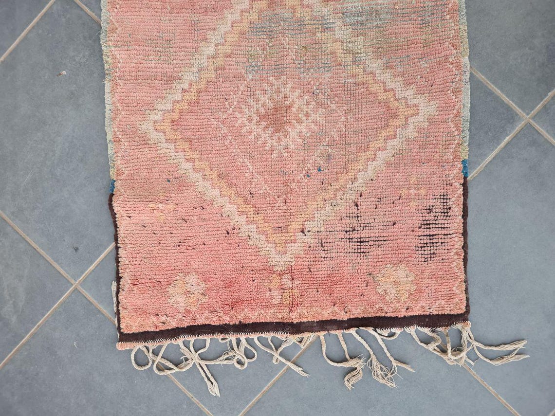 Handmade Moroccan Berber Rug: Geometric Design, Traditional Colors - Etsy