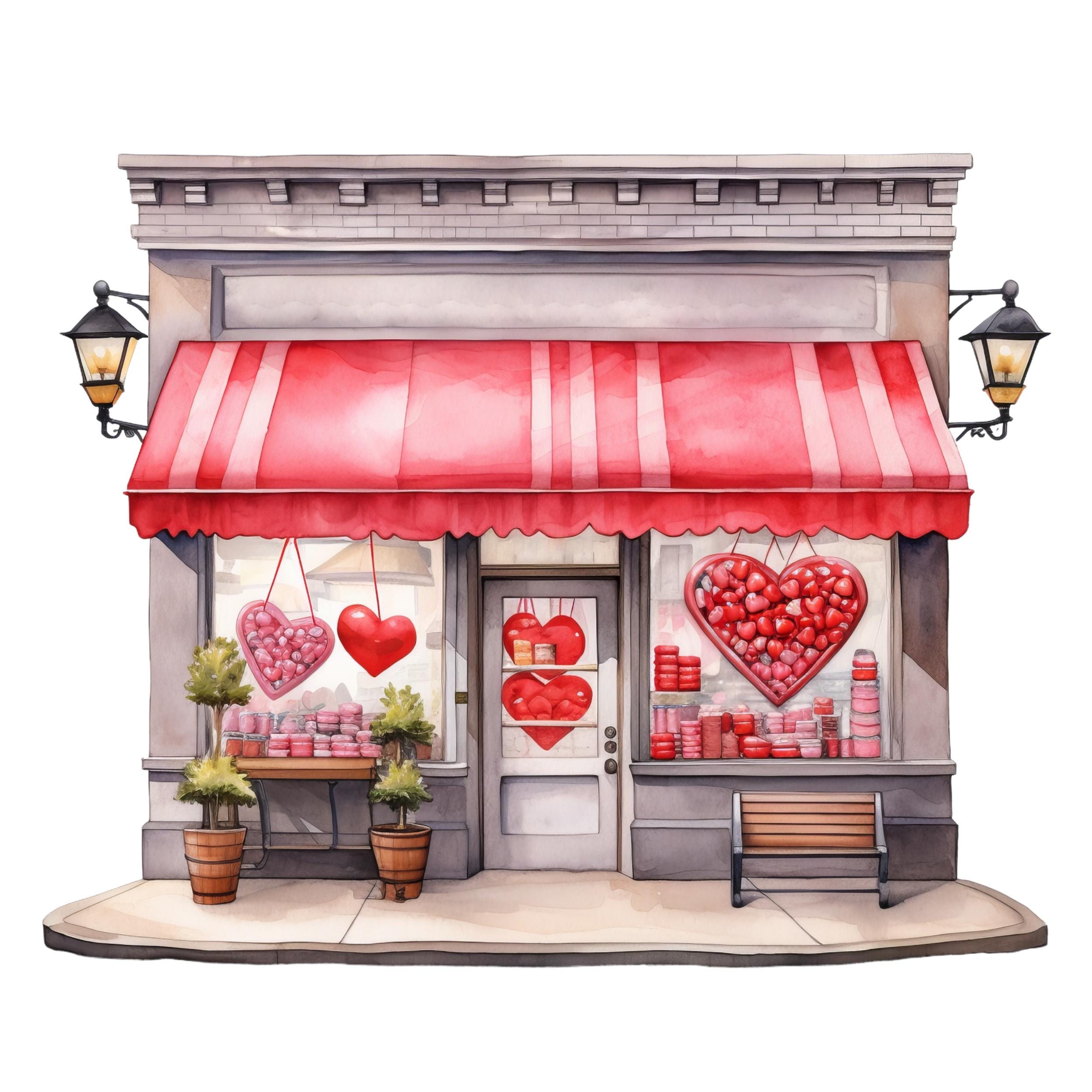 Valentines Day Candy Shop PNG Set, Sweet Valentine PNG, Love Clipart ...